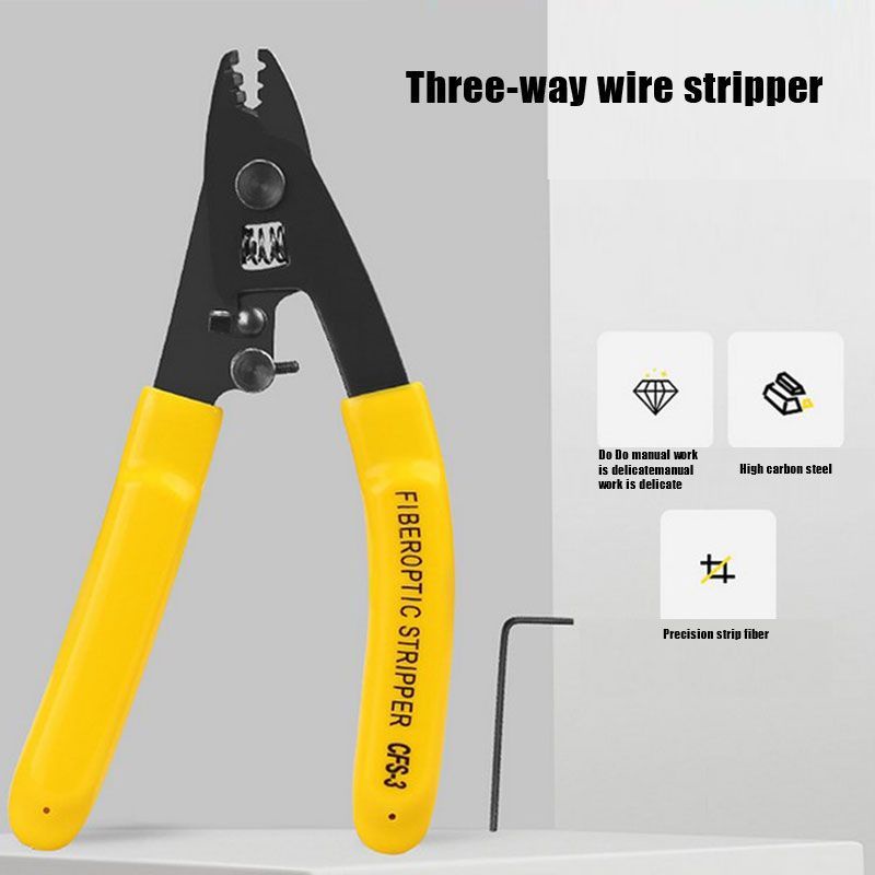 Jual Stripper Fiber Optic 3 Lubang Tang Striper Alat Kupas Kabel 3 Hole ...