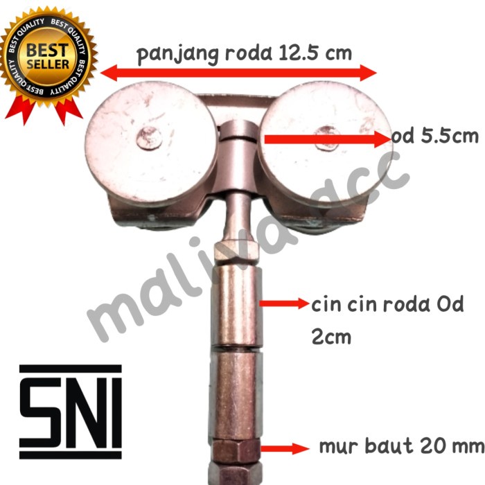 Jual Roda Roda Anderson Atas Dobel Polos /Roda Gantung /Sliding Door ...
