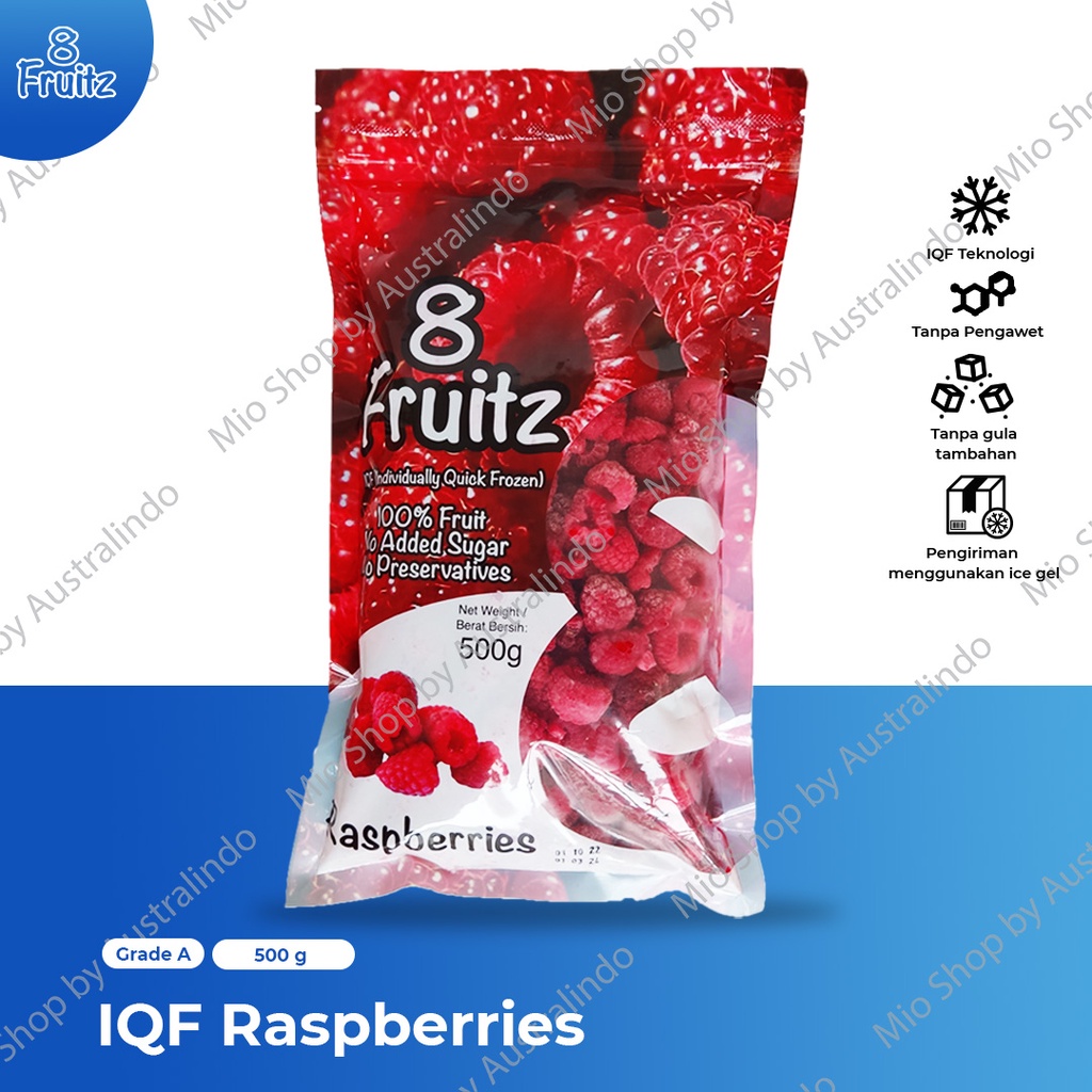Jual 8 Fruitz frozen raspberry/raspberries beku 500 Gr | Shopee Indonesia