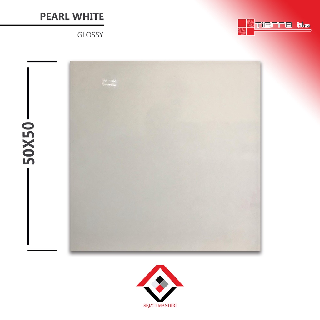 Jual keramik 50x50 - putih polos - tierra tile - pearl white | Shopee ...