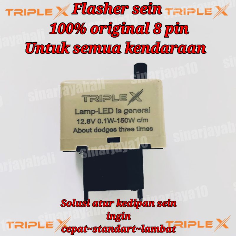 Jual flasher sein led 8pin mobil flaser sen 8kaki reting otomatis ...