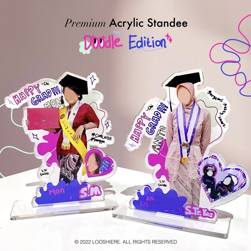 Jual Doodle - standee acrylic plakat akrilik custom hadiah gift kado ...