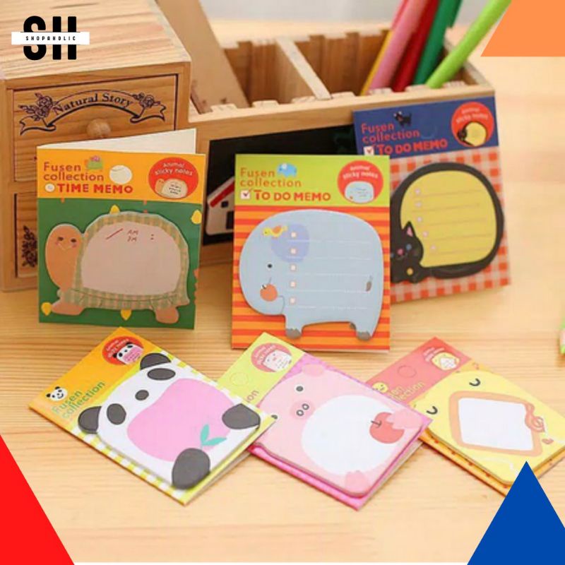 Jual Sticky Notes Motif Hewan Tempelan Kertas Catatan Memo Note ...
