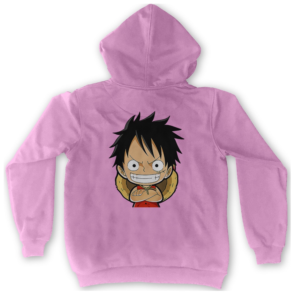 Jual Hoodie Monkey D Luffy Chibi Pink Anime Manga One Piece | Shopee ...