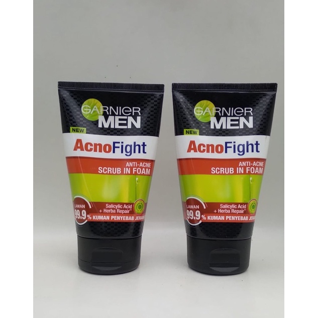 Jual Garnier Men Acno Fight Anti-Acne Scrub In Foam Cleanser 100 ml (Untuk Wajah Bebas Jerawat ...
