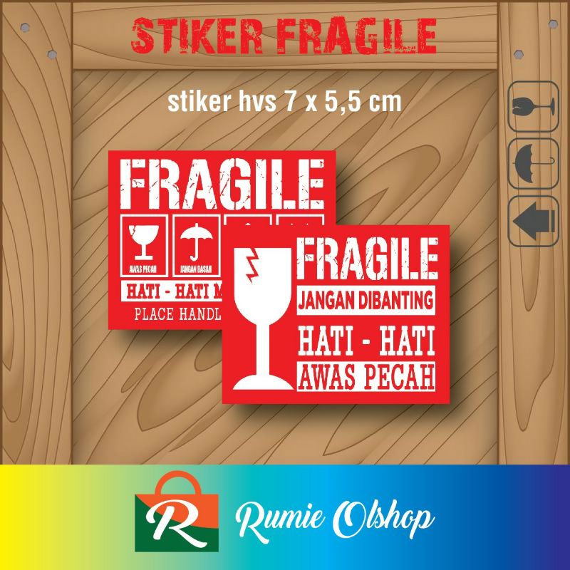 Jual stiker fragile/stiker unboxing | Shopee Indonesia