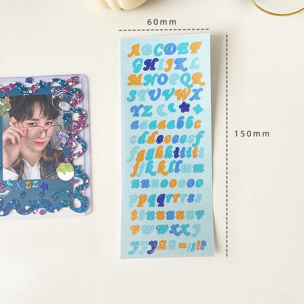 Jual [kstuffind] Stiker Hologram Motif Huruf Alphabet Glitter DIY ...