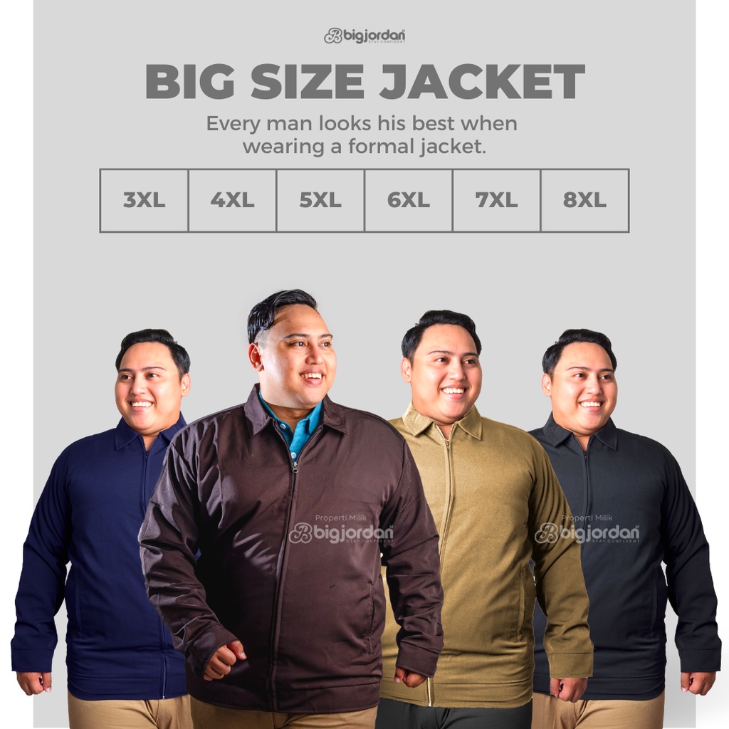 Jual BIGJORDAN ID BIG SIZE FORMAL JACKET 8XL 7XL 6XL 5XL 4XL 3XL jaket formal jumbo XXXL XXXXL ...