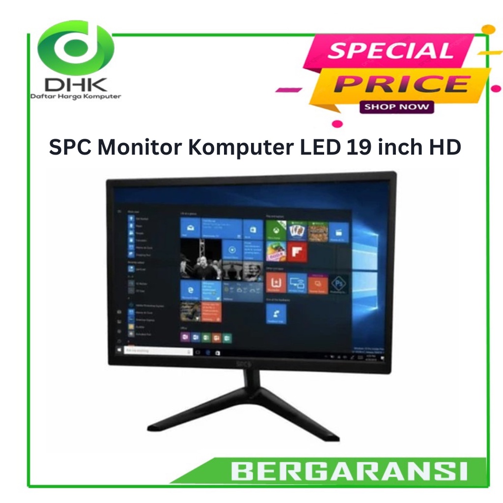 Jual SPC Monitor Komputer LED 19 inch HD | Shopee Indonesia