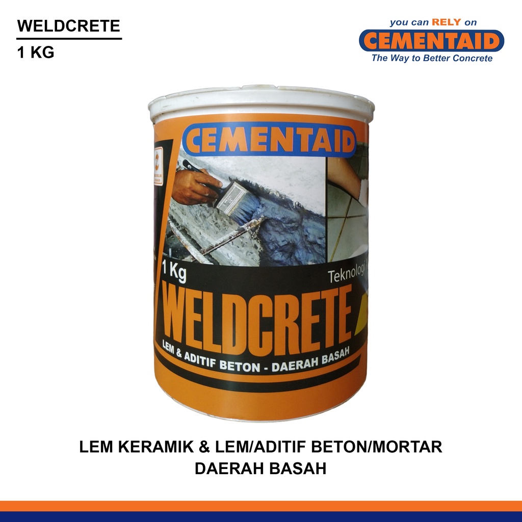 Jual CEMENTAID - WELDCRETE Lem keramik dan Lem/Aditif Beton atau Mortar ...