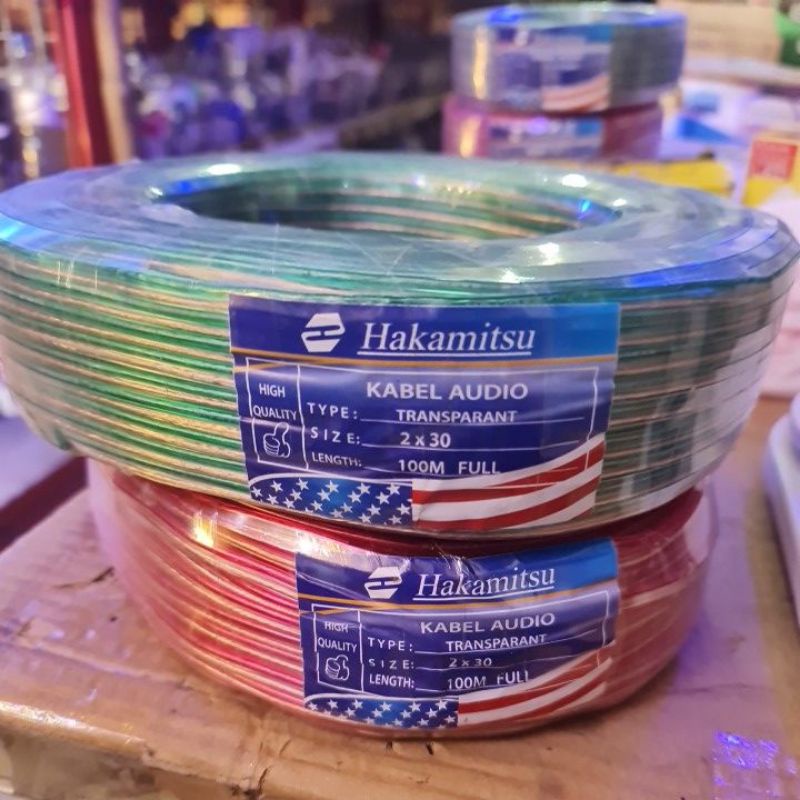 Jual KABEL BENING TRANSPARANT 2 X 30 100 METER TEMBAGA / KUNINGAN ...