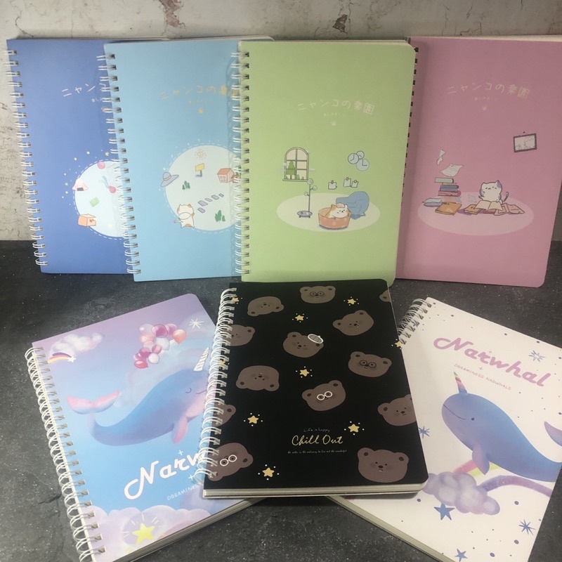 Jual 994- Notes Spiral A5 55 lembar Motif Kucing / Notebook Buku ...