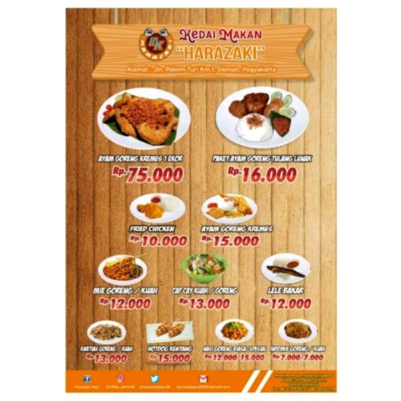 Jual Cetak Isi Menu Bahan Atpaper 260grm | Shopee Indonesia