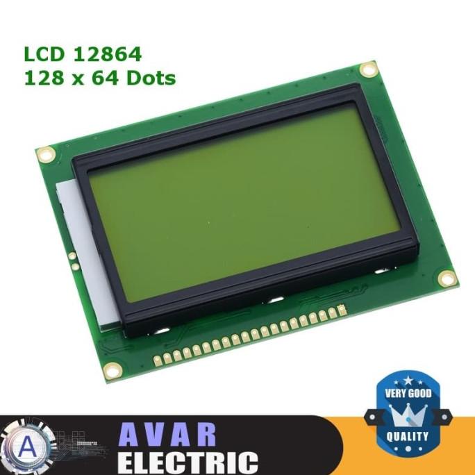 Jual LCD 12864 Green screen 128 x 64 Dots Arduino Non COD | Shopee Indonesia