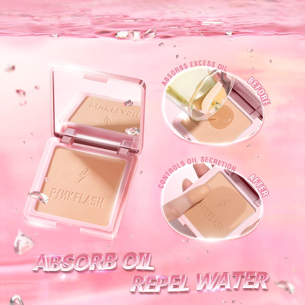 Jual PINKFLASH More&More Mattifying Flawless Two Way Cake Powder UV ...