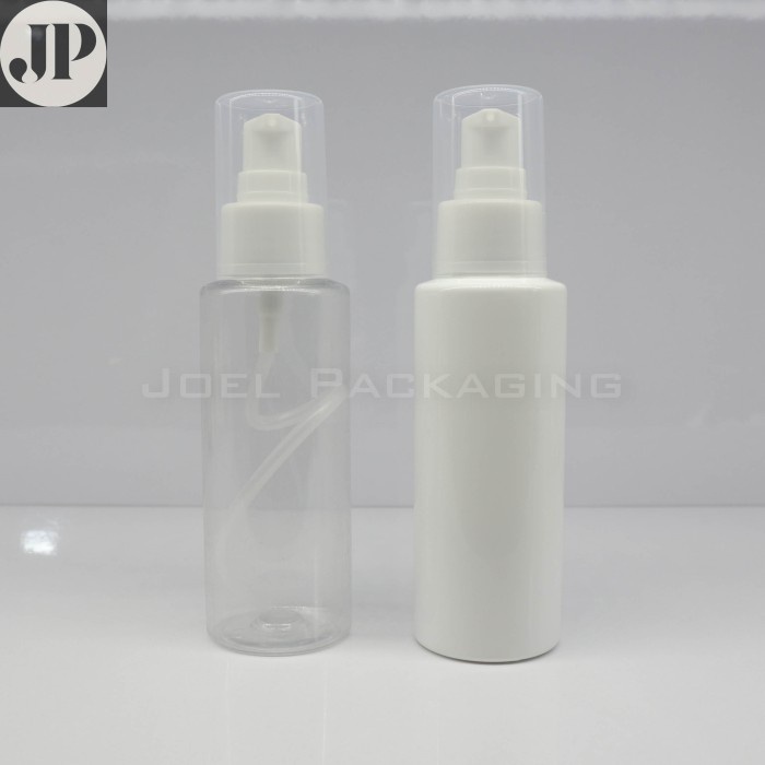 Jual BOTOL RF 100ML PUMP TREATMENT PUTIH FULL CAP 100 ML - Botol Clear | Shopee Indonesia