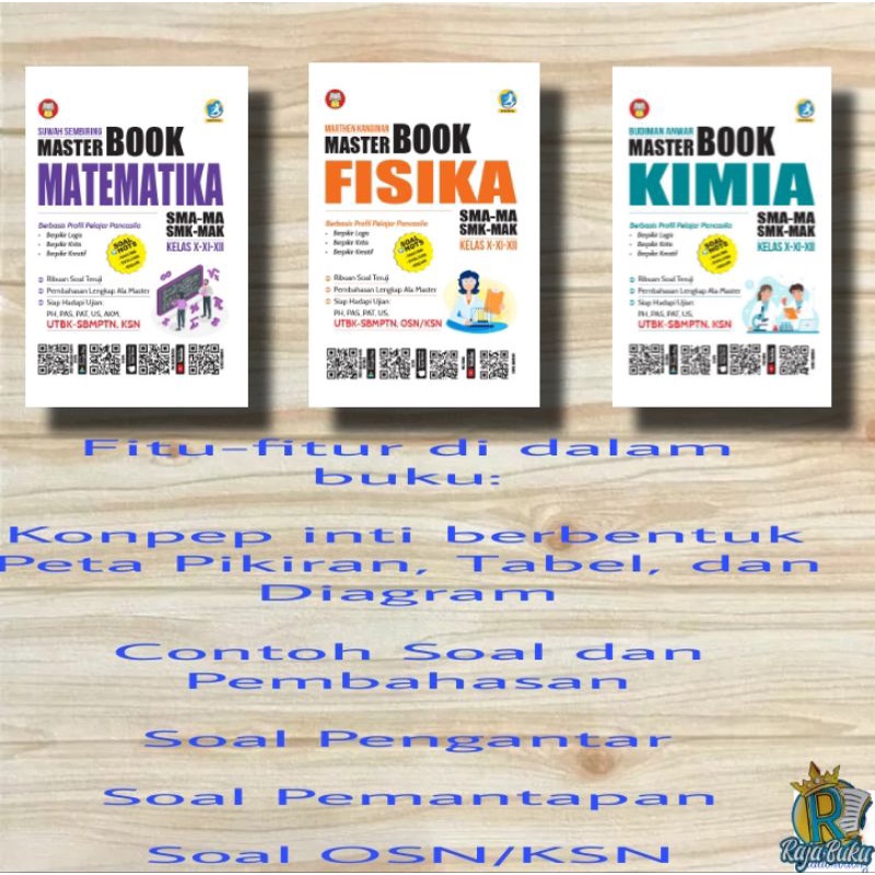 Jual SERI BUKU MASTER BOOK MATEMATIKA-MASTER BOOK FISIKA-MASTER BOOK ...