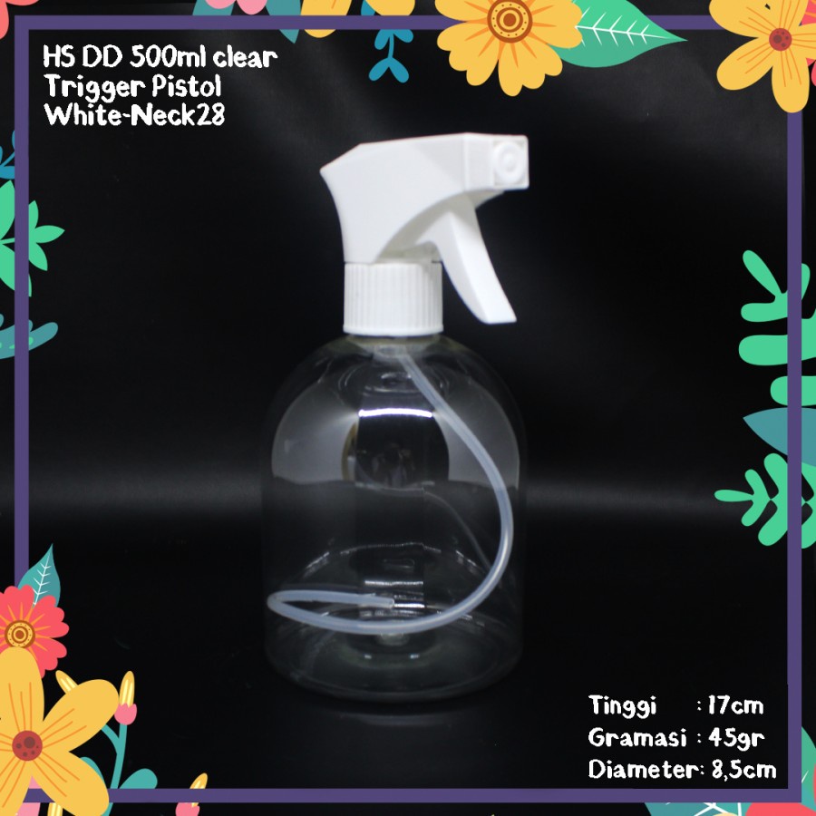 Jual BOTOL KISSPRAY 500ML DEEDEE BENING TUTUP PUTIH SEMPROTAN ...