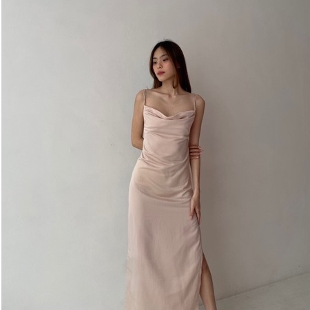 Jual Madison Satin Dress -- Ocha Wear | Dress Pesta Satin Backless ...