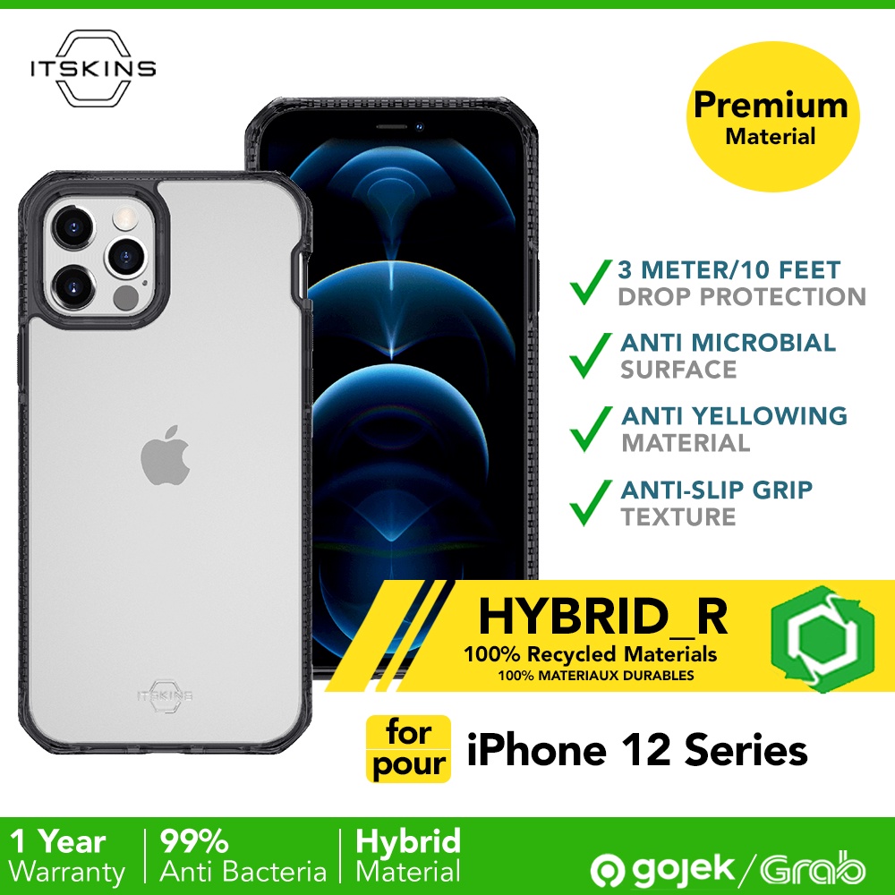 Jual [GARANSI 1 TAHUN] ITSKINS Case iPhone 12 Pro / 12 Pro HYBRID CLEAR ...