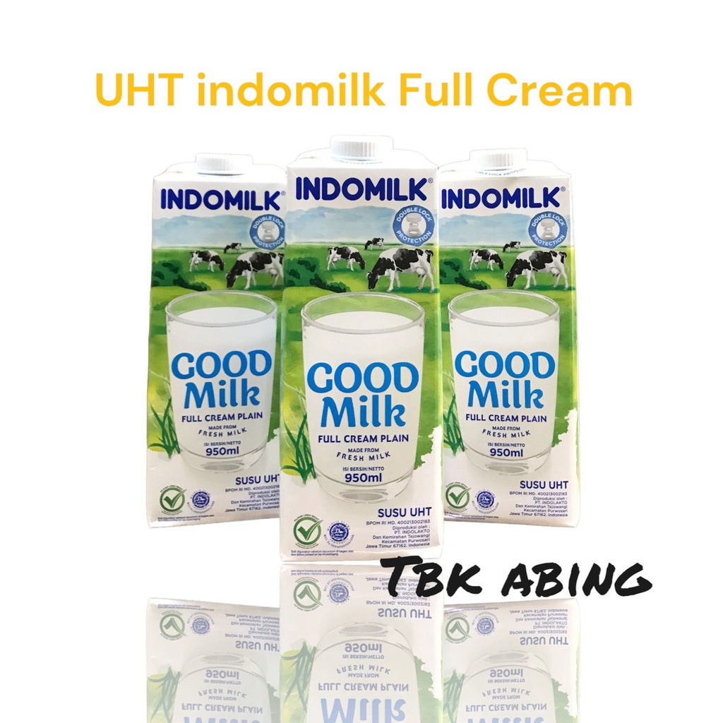 Jual Indomilk Susu UHT Full Cream Plain, 950 ml | Shopee Indonesia