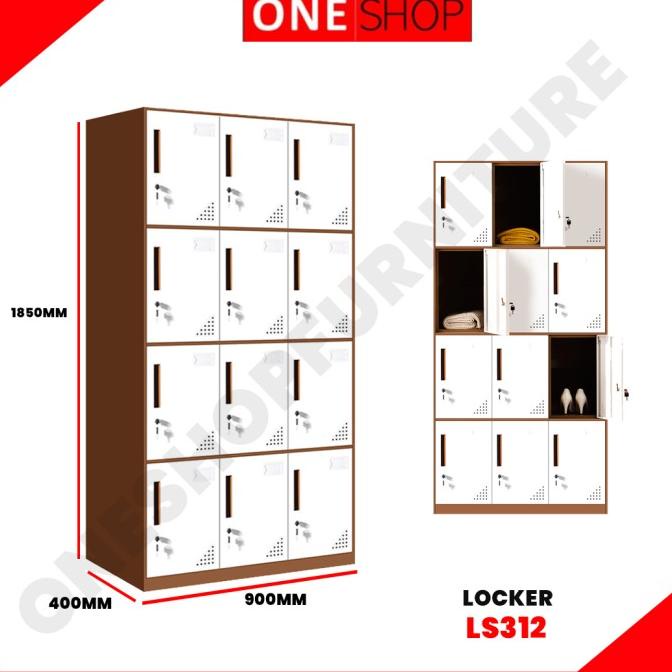 Jual Loker Besi 12 Pintu Kunci - Lemari Locker Besi Cabinet LS312 ...