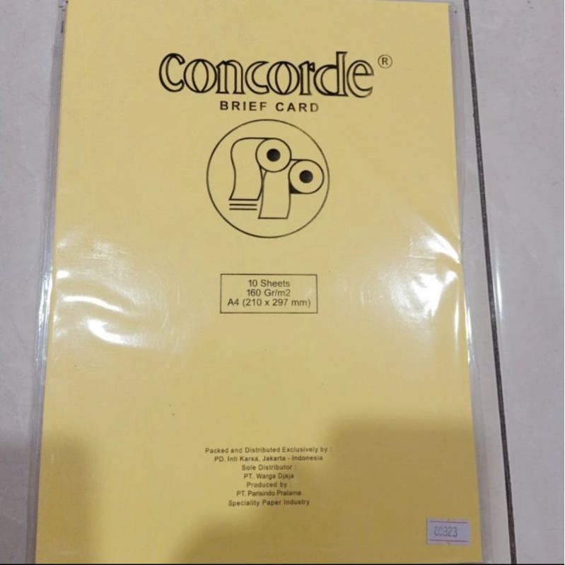 Jual Kertas Concorde A4 160 Gram Yellow (80323) | Shopee Indonesia
