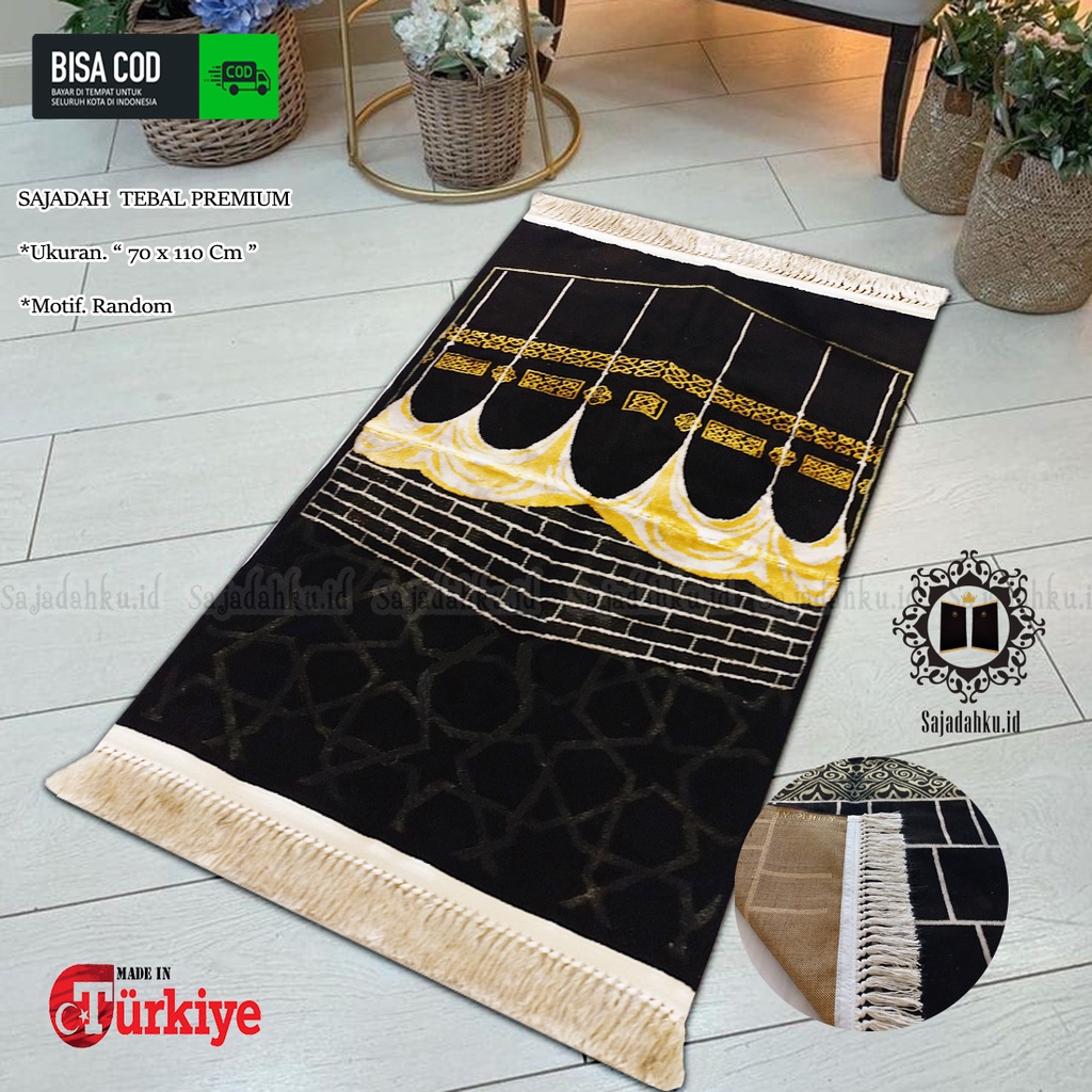 Jual Sajadah Turki Original Kiswah Karpet Sejadah Turki Hitam Bulu ...
