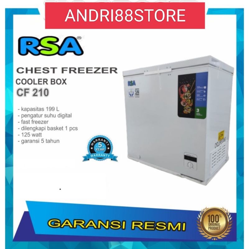 Jual CHEST FREEZER BOX RSA CF 210 200 Liter | Shopee Indonesia