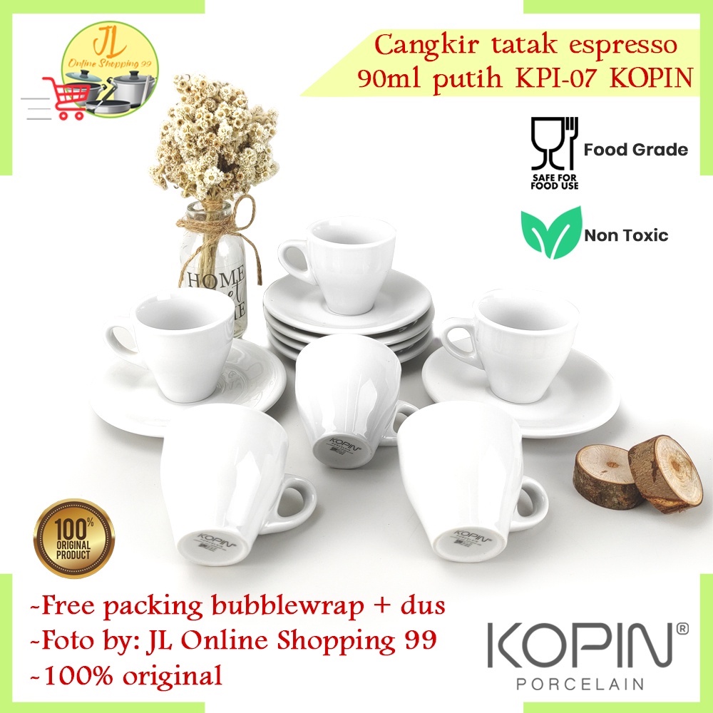 Jual KOPIN cangkir kopi gelas coffee set cafe espresso 90ml KPI-07 ...