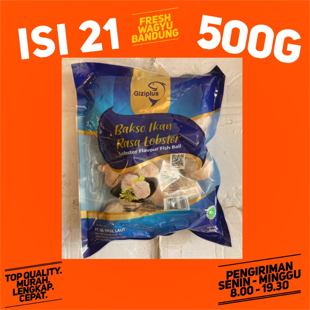Jual GIZIPLUS LOBSTER BALL BASO LOBSTER PREMIUM Suki Shabu Steamboat ...