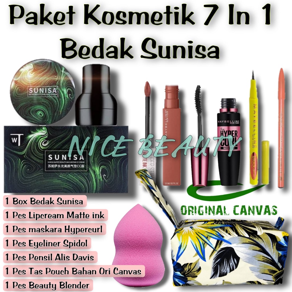 Jual Paket Kosmetik 7 In 1 Bedak Sunisa / Paket Hemat Kosmetik Lengkap ...