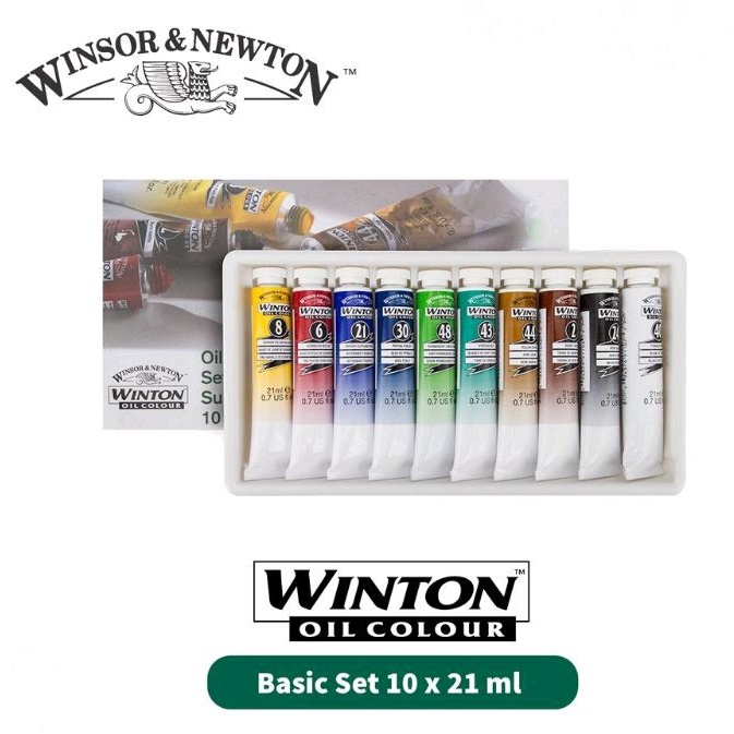 Jual CAT MINYAK WINTON OIL COLOUR BASIC SET 10 X 21 ML WINSOR & NEWTON ...