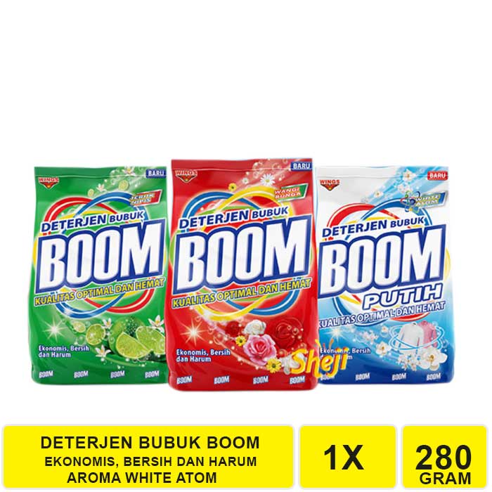 Jual DETERJEN BUBUK BOOM 280 GRAM (ST) | Shopee Indonesia