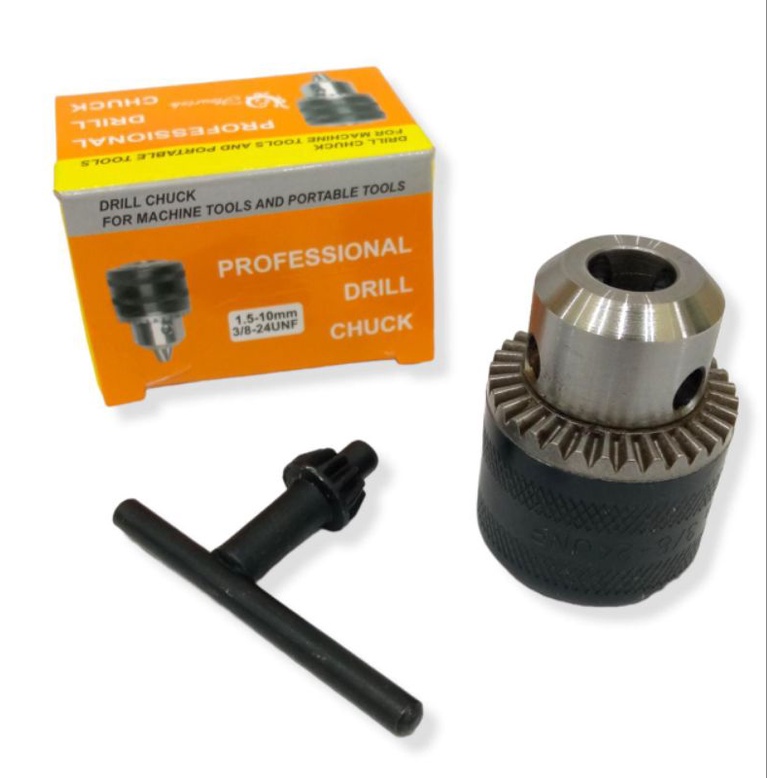 Jual KEPALA BOR 10MM SET KUNCI HOURISH DRILL CHUCK 1.5-10MM HOURISH ...