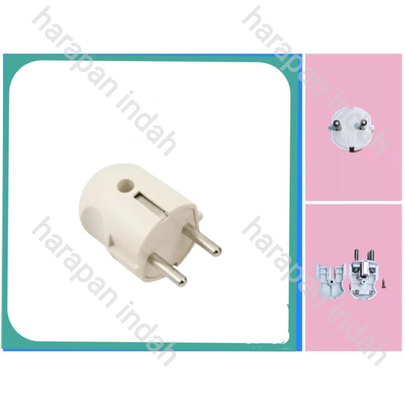 Jual Steker arde kuningan cop listrik Standar SNI colokan listrik steker bulat pin cop arde ...