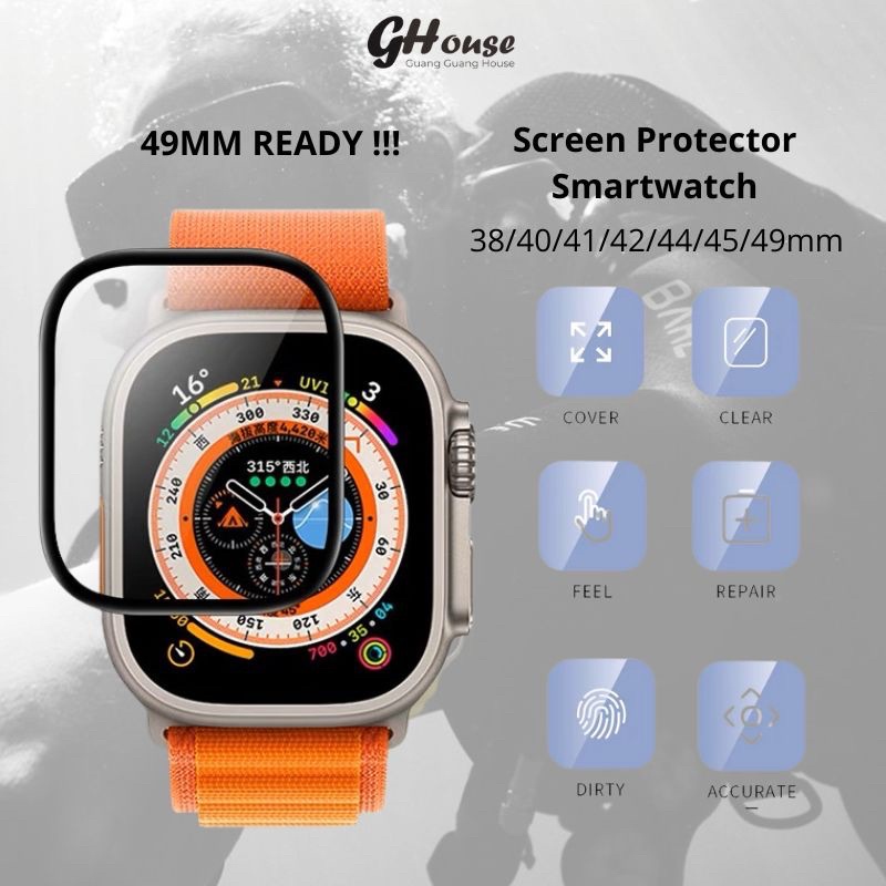Jual Anti Gores Smartwatch iWatch 3D Curved Smartwatch Ultra Apple ...