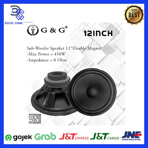 Jual Speaker Subwoofer 12 inch Double Magnet G&G - Speaker 12" - Double Magnet - digital sound ...
