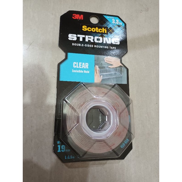 Jual Double tape 3m scotch original USA clear mounting tape 410-S19 transparant | Shopee Indonesia