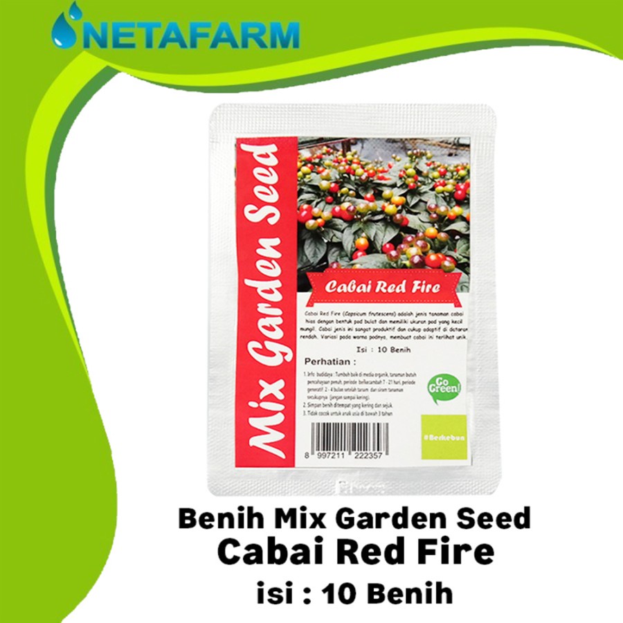 Jual Benih Biji Bibit Cabai Red Fire Mix Garden Seed - 10 Benih ...