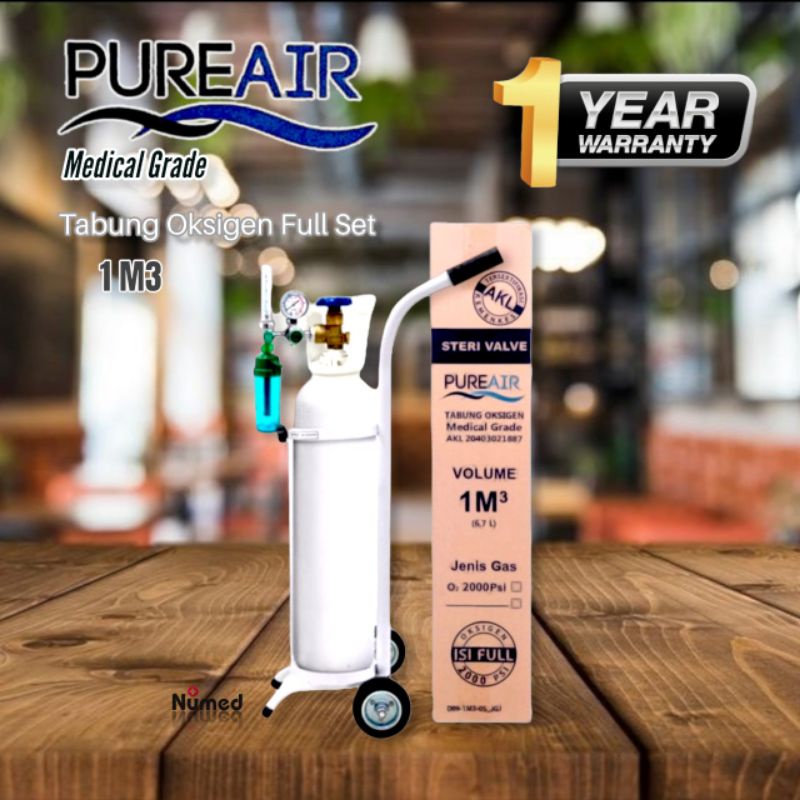 Jual Tabung Oksigen 1M3 Full set Siap Pakai isi 2000 Psi / Tabung Medical Oxygen Komplit Full ...