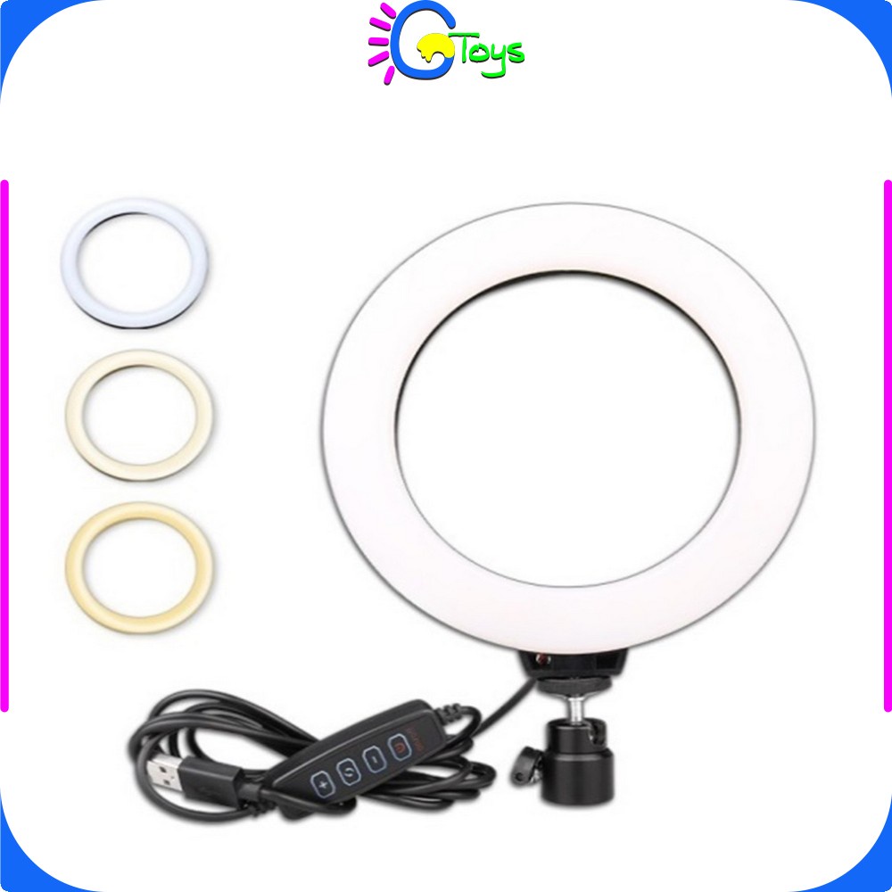 Jual CR-C369 Lampu Ring Light 3 Warna 6Inch / Ringlight Selfie / Led ...