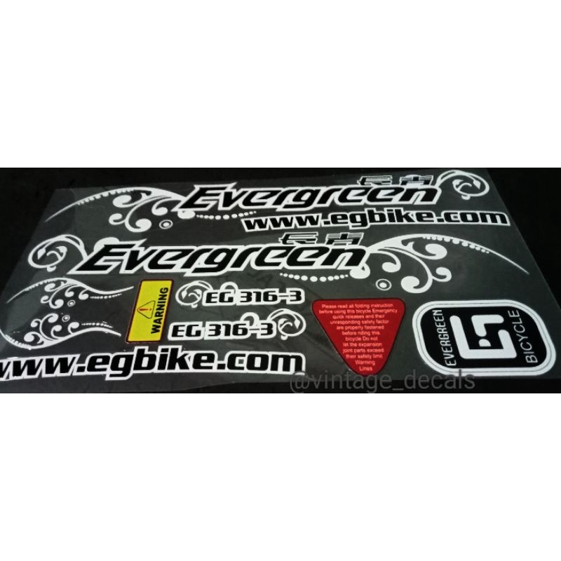 Jual sticker decals sepeda Evergreen EG316 | Shopee Indonesia