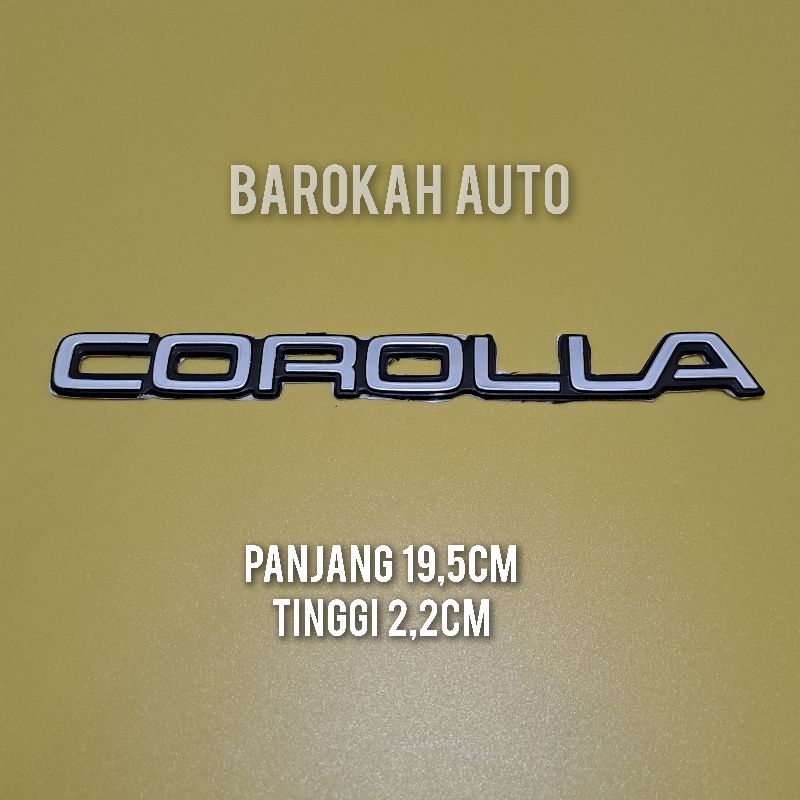 Jual emblem corolla untuk mobil toyota corolla twincam corolla se ...