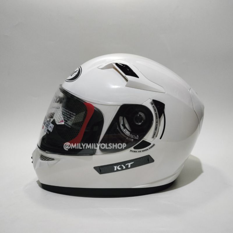 Jual HELM KYT K2 RIDER SOLID WHITE DOUBLE VISOR I HELM KYT FULLFACE ...