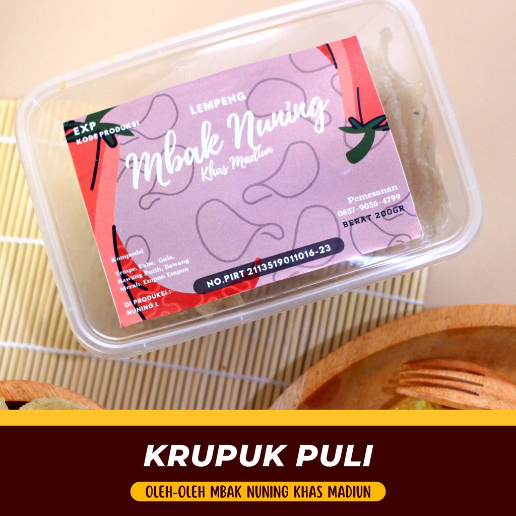 Jual Krupuk Puli Lempeng Khas Madiun Oleh Oleh Mbak Nuning Lempeng Asli ...