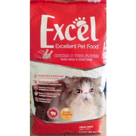 Jual excel chicken&tuna flavour 20kg | Shopee Indonesia
