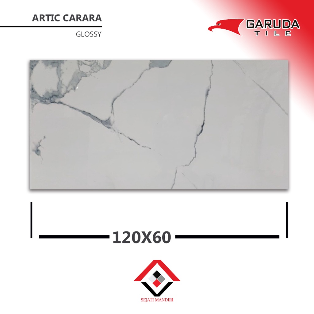 Jual granit 120x60 - motif marmer - garuda gs129c01w / arctic carara ...