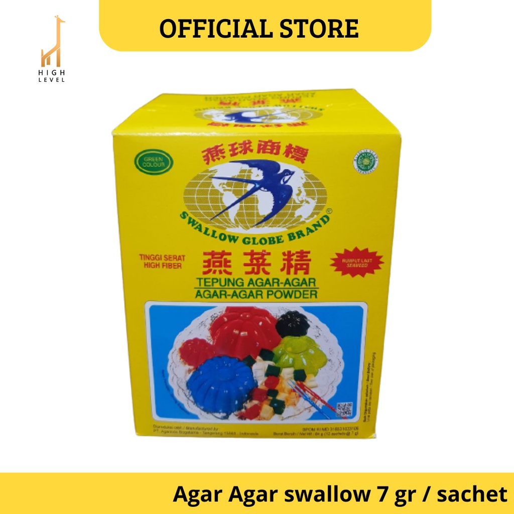 Jual Agar Agar Swallow Tepung Agar Agar Swallow Rumput Laut Asli sachet ...