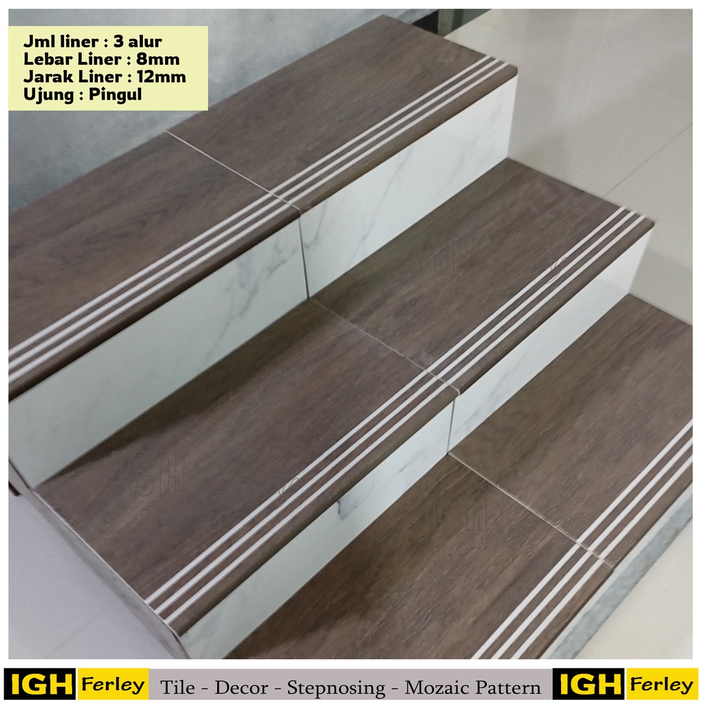 Jual Stepnosing Granit 30x50 Motif Kayu Coklat Kopi Matt Lantai Tangga ...